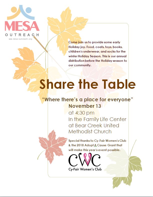 Share the Table Event – MESA Outreach