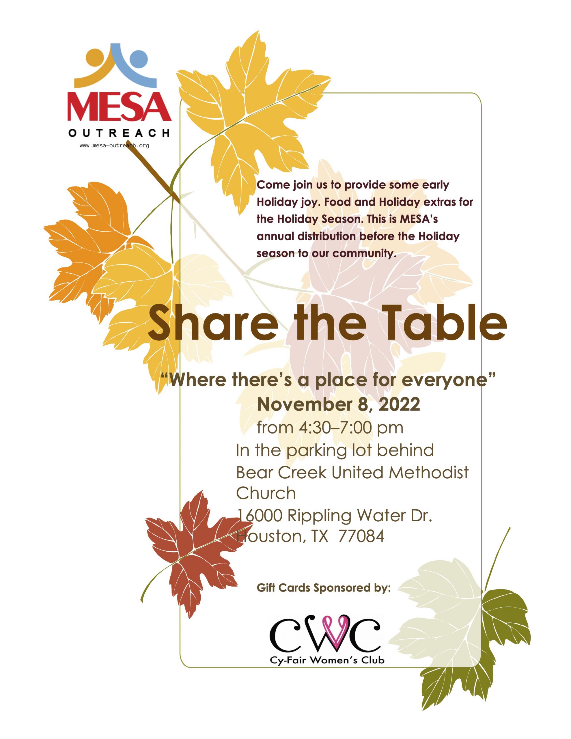 Share the Table Event – MESA Outreach