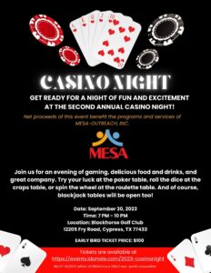 You Bet, We Care MESA Casino Night – MESA Outreach