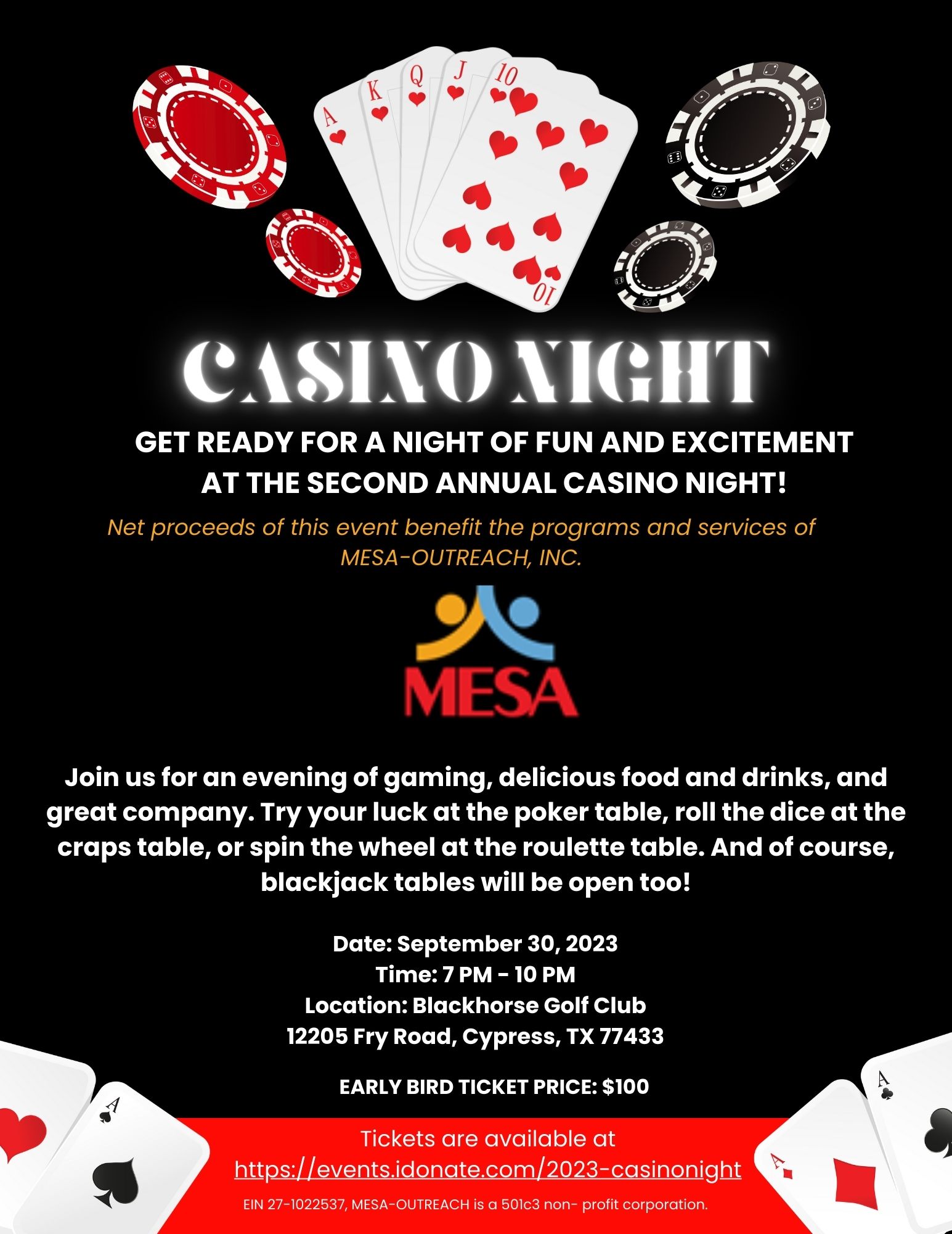 You Bet, We Care MESA Casino Night – MESA Outreach